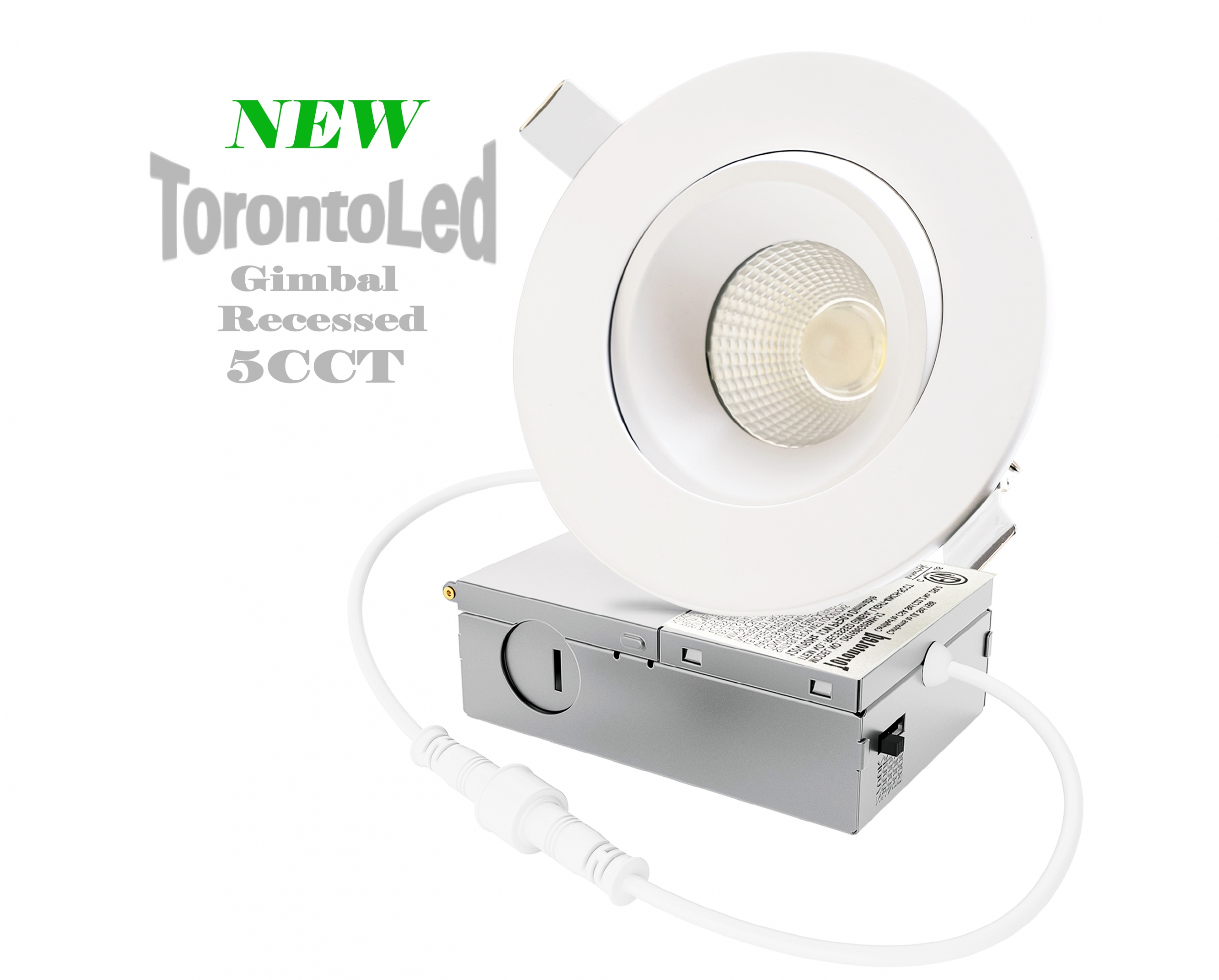 1) 4″ Gimbal Recessed 5CCT Color Selectable, Airtight, IC rated, Wet ...